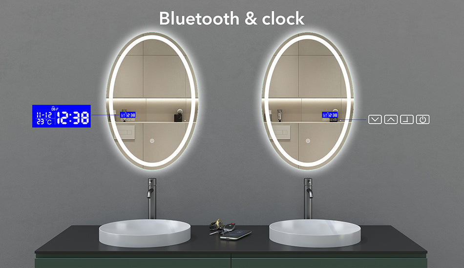 RADIANT Oval Frameless Custom LED Mirror