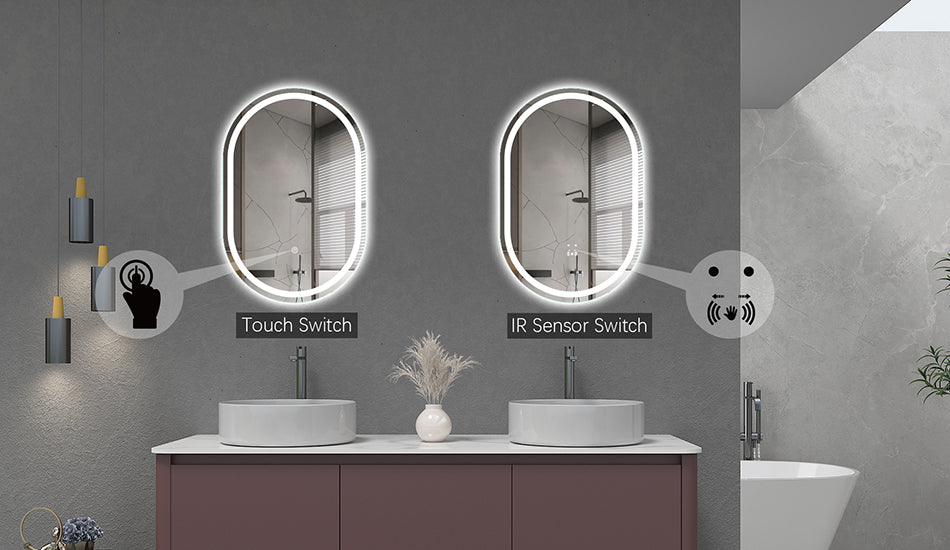SERENITY Capsule Frameless RGB Custom LED Mirror