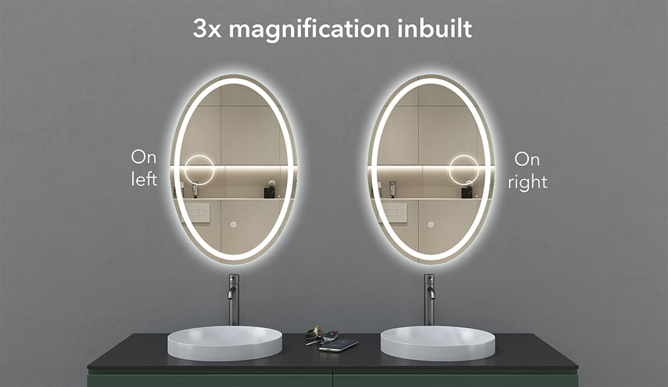 PURE Oval Frameless RGB Custom LED Mirror