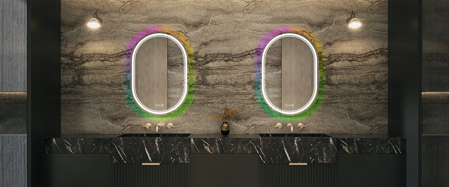 SERENITY Capsule Frameless RGB Custom LED Mirror