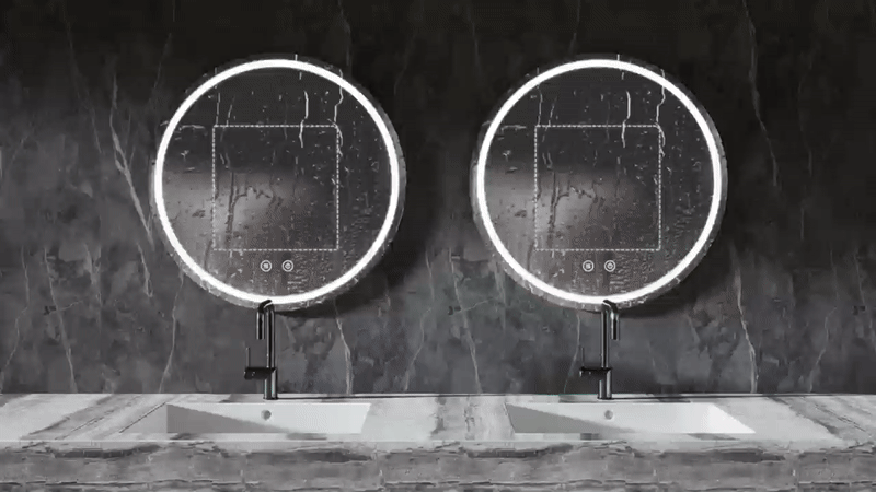 PURE Oval Frameless RGB Custom LED Mirror