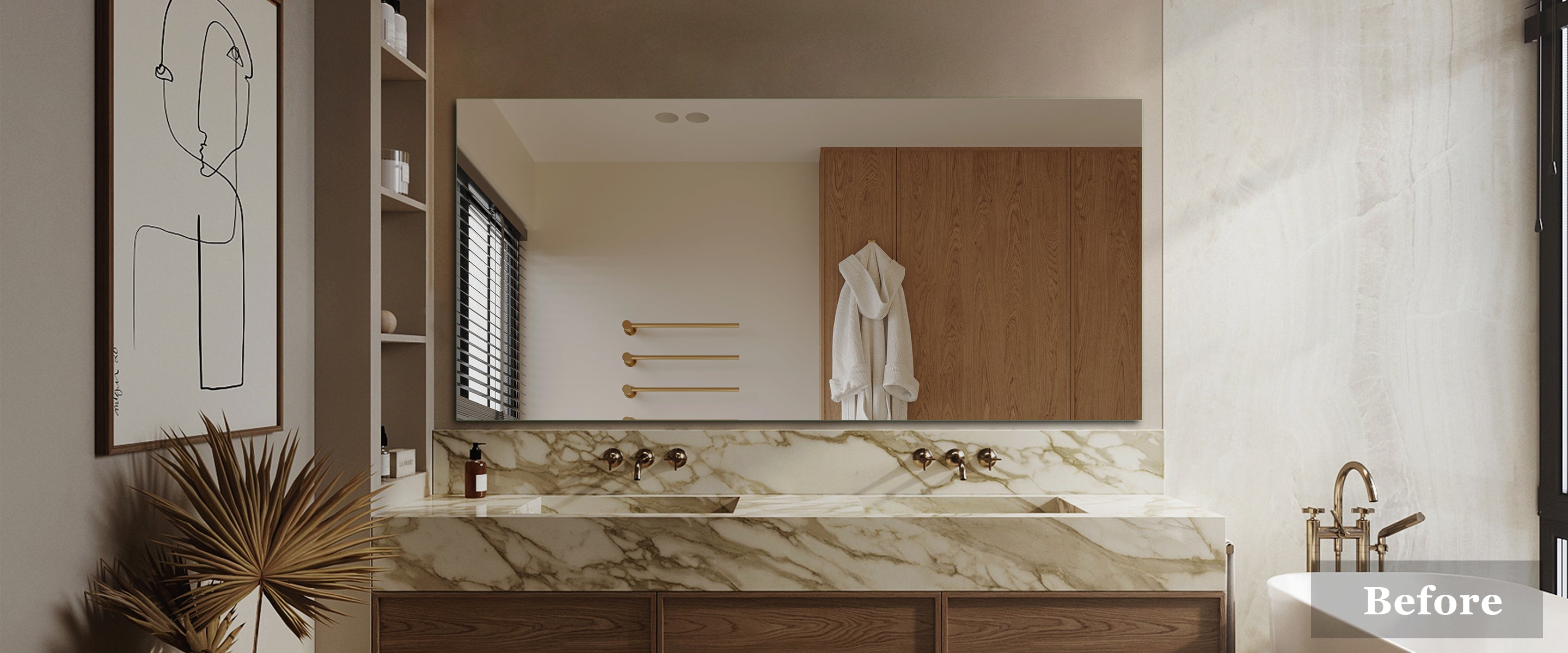 LUCENT Rectangular Frameless Custom LED Mirror